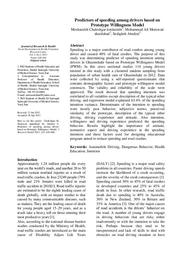 (PDF) Prototype Willingness Model