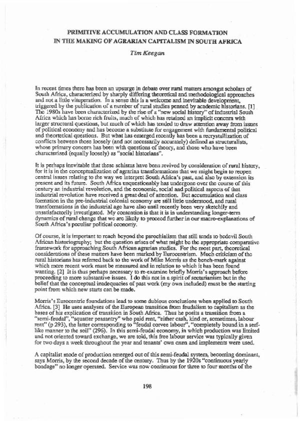 (PDF) Primitive accumulation and class formation in the making of ...