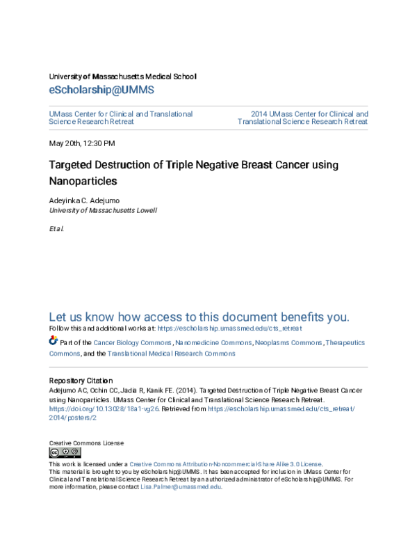 (PDF) Targeted Destruction of Triple Negative Breast Cancer using ...