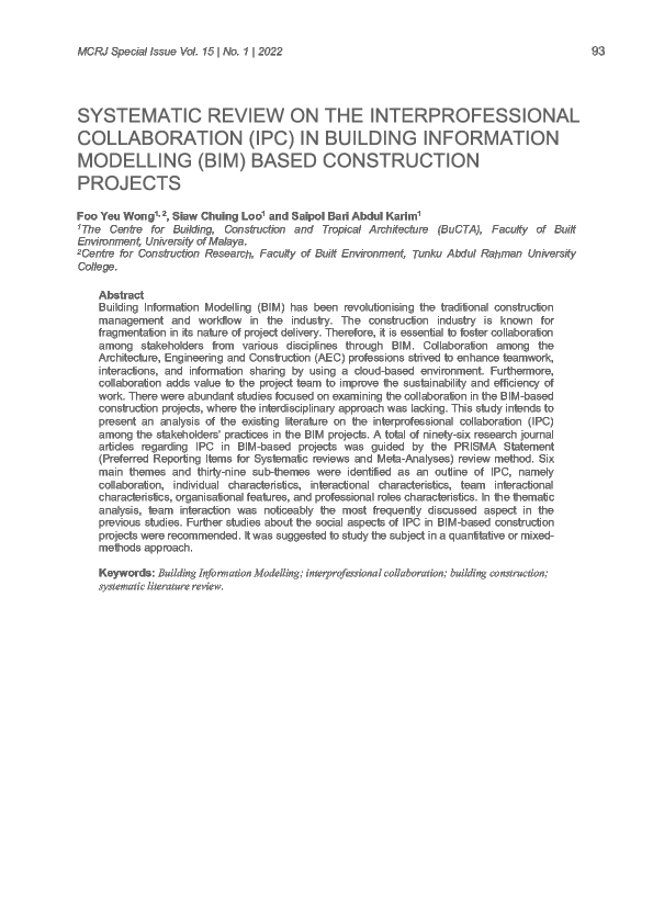 (PDF) Systematic Review on the Interprofessional Collaboration (IPC) in ...