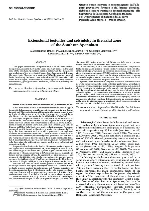 (PDF) Extensional tectonics and seismicity in the axial zone of the ...