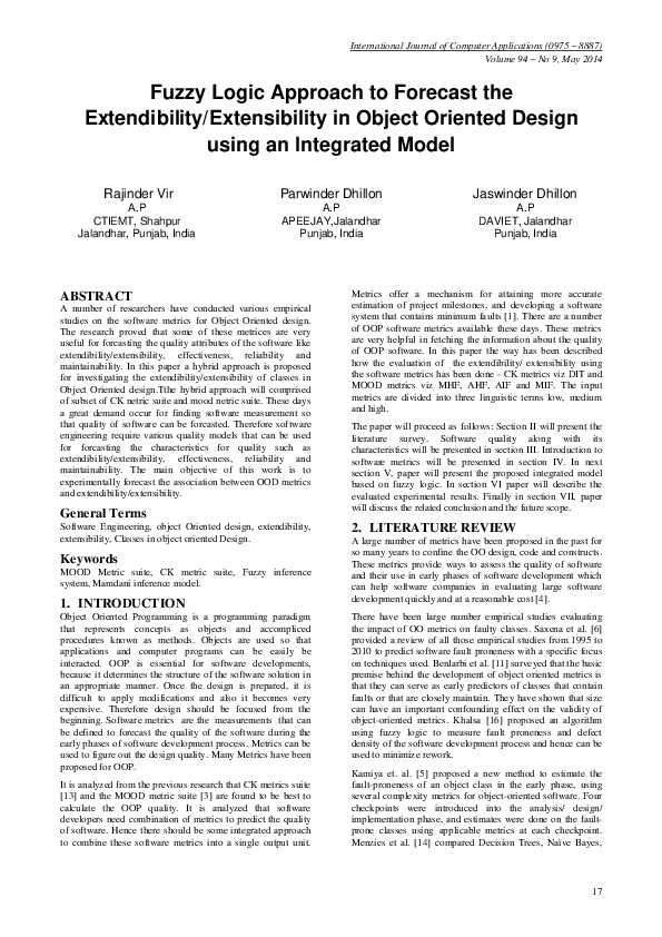 Pdf Fuzzy Logic Approach To Forecast The Extendibilityextensibility 0056
