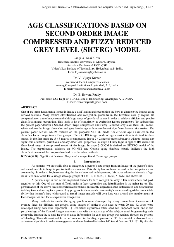(PDF) Age Classifications Based on Second Order Image Compressed and ...