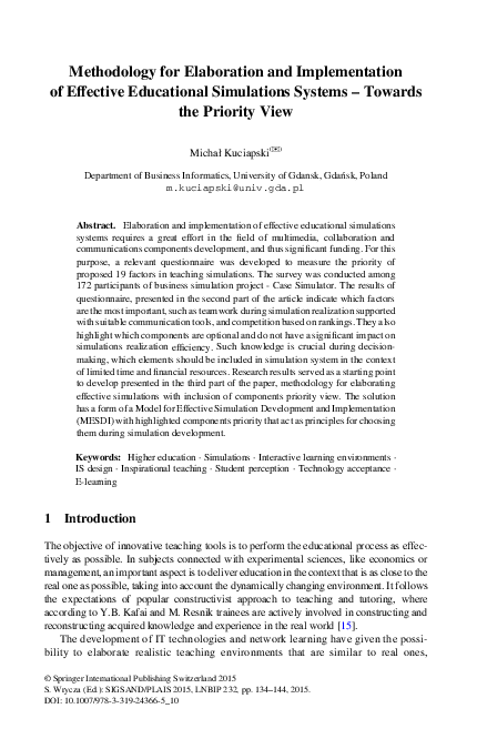 (PDF) Methodology for Elaboration and Implementation of Effective Educational Simulations ...