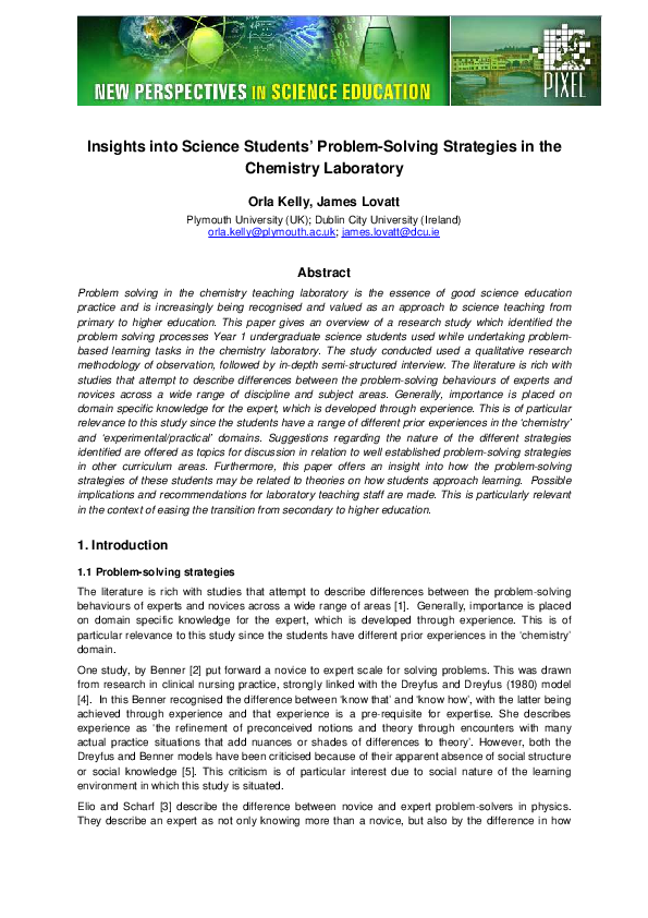 (PDF) Insights into Science Students’ Problem-Solving Strategies in the ...