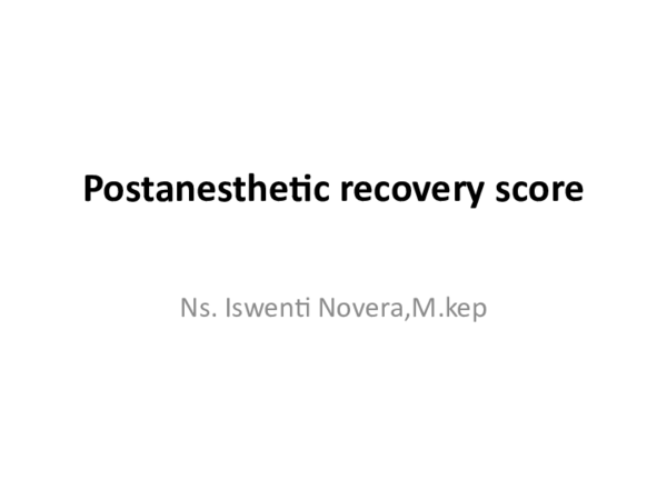 (PPT) Aldrete score