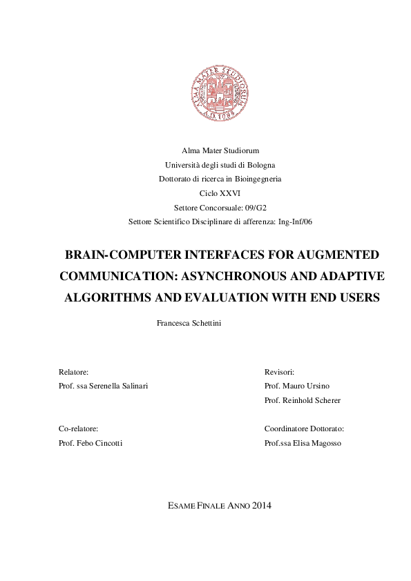 (PDF) Brain-Computer Interfaces for Augmented Communication ...