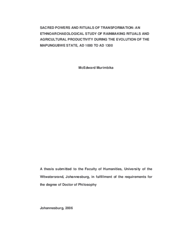 (PDF) Sacred Powers and Rituals of Transformation: An ...
