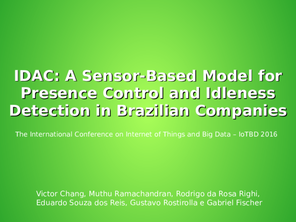 (PDF) IDAC: A Sensor-based Model for Presence Control and Idleness ...