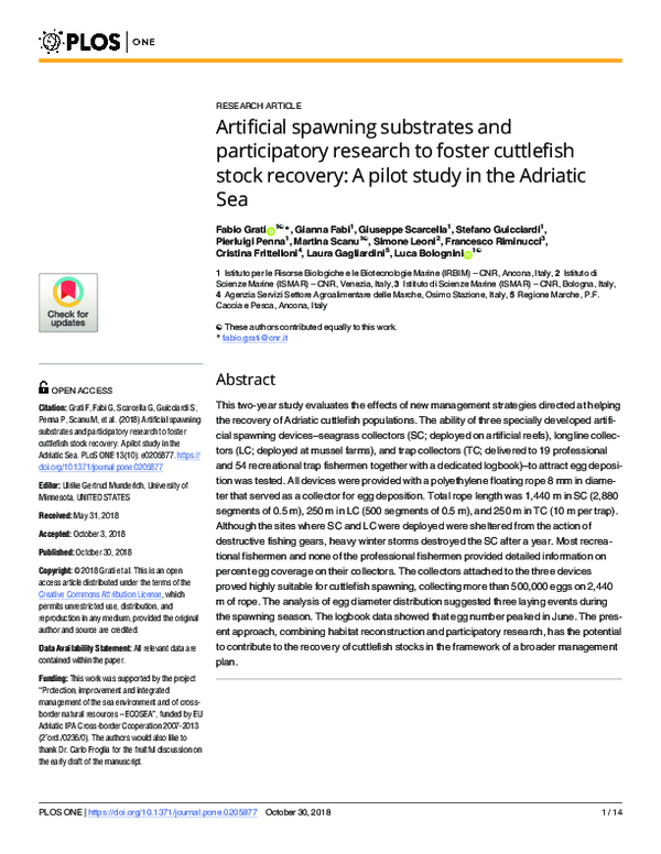 (PDF) Artificial spawning substrates and participatory research to ...