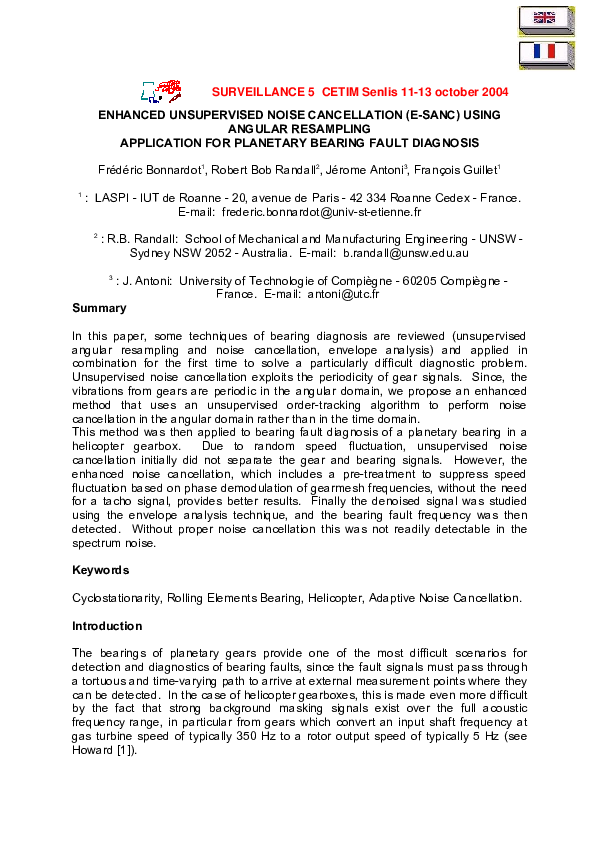(PDF) Enhanced Unsupervised Noise Cancellation (E-Sanc) Using Angular Resampling Application for ...