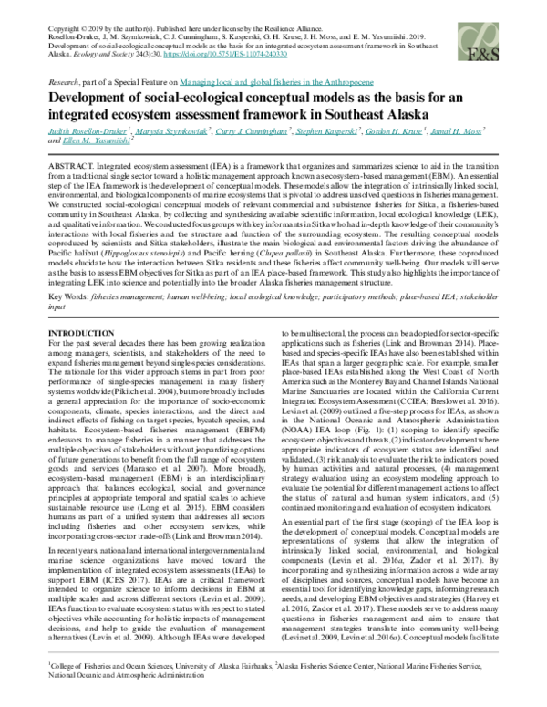 (PDF) Development of social-ecological conceptual models as the basis ...