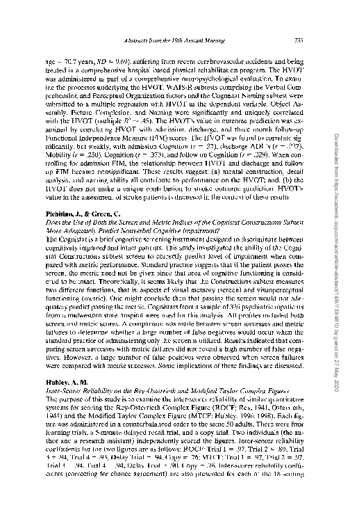 (PDF) Inter-scorer reliability on the Rey-Osterrieth and modified ...