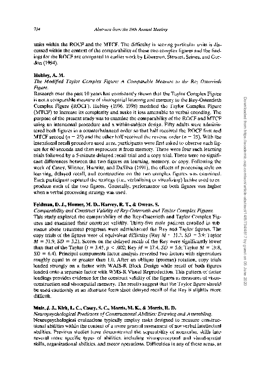 (PDF) The modified Taylor complex figure: A comparable measure to the ...