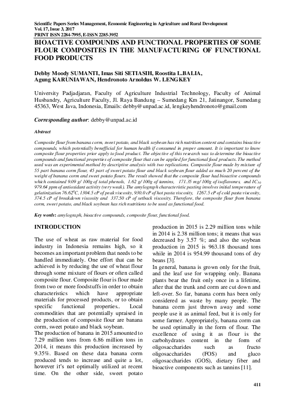 (PDF) Bioactive Compounds and Functional Properties of Some Flour ...