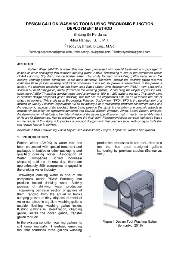 (PDF) Gallon Washing Tools Using Ergonomic Function Deployment Method 1