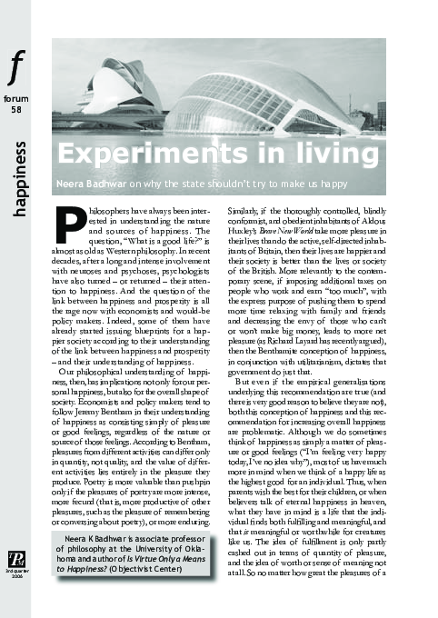 (PDF) Experiments in living