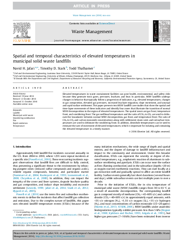 (PDF) Spatial and temporal characteristics of elevated temperatures in ...