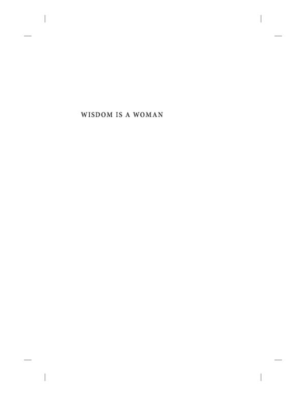 (PDF) Wisdom is A Woman The Canonical Metaphor of Lady Wisdom in ...