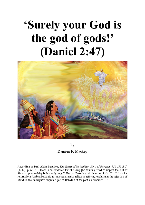 (DOC) 'Surely your God is the god of gods!' (Daniel 2:47)