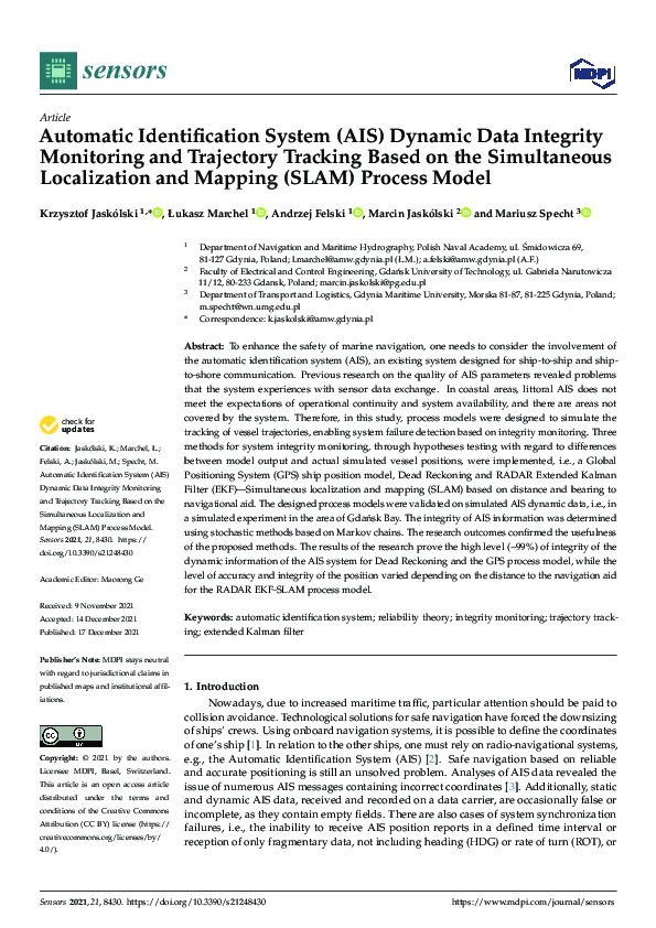 (PDF) Automatic Identification System (AIS) Dynamic Data Integrity Monitoring and Trajectory ...