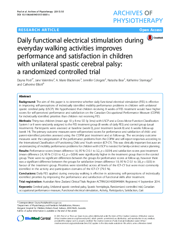 (PDF) Daily functional electrical stimulation during everyday walking ...