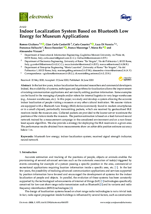(PDF) Indoor Localization System Based on Bluetooth Low Energy for ...