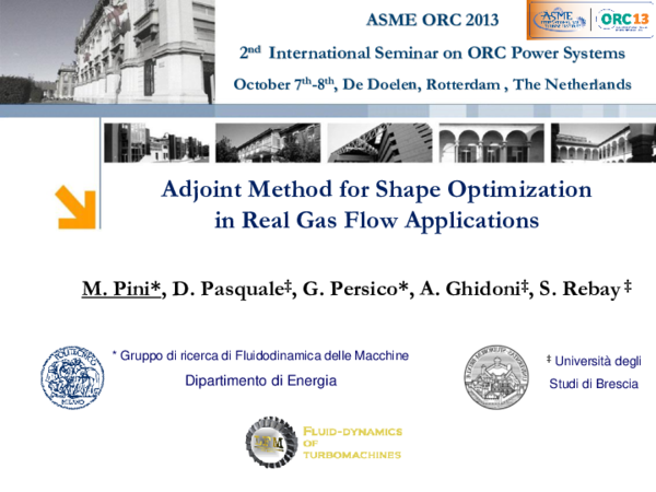 (PDF) Adjoint Method for Shape Optimization in Real-Gas Flow Applications