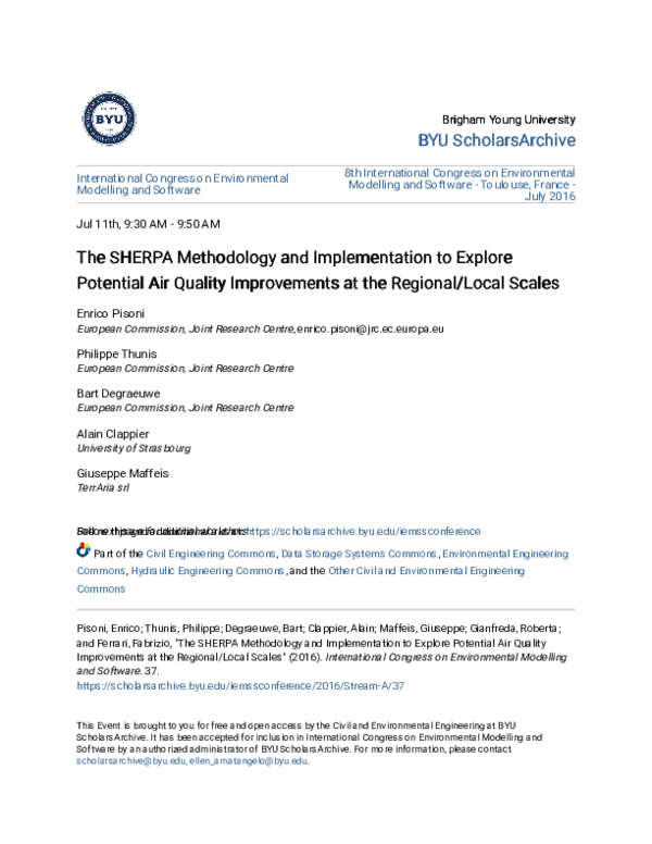 (PDF) The SHERPA Methodology and Implementation to Explore Potential ...