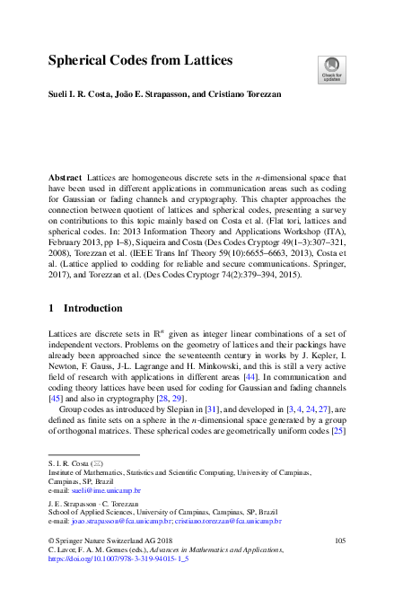 Pdf Spherical Codes From Lattices
