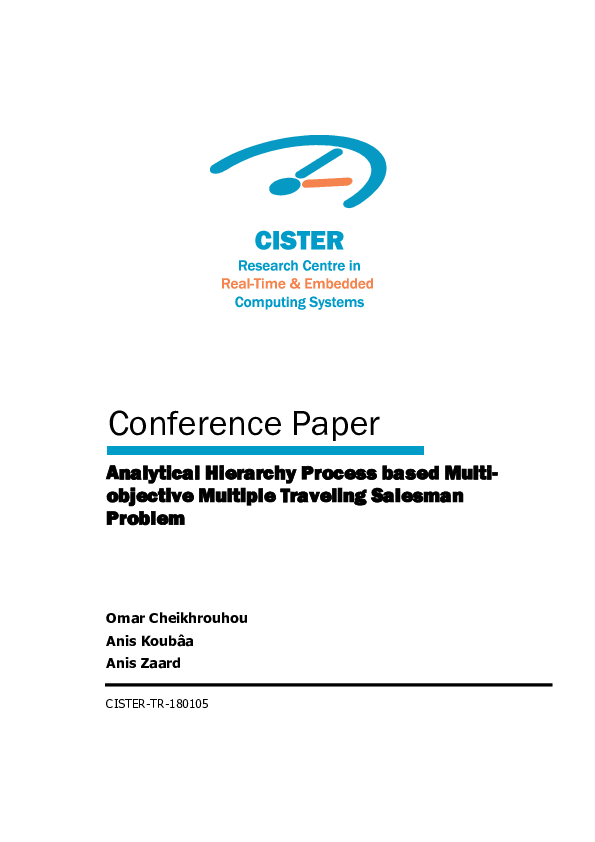 (PDF) Analytical Hierarchy Process based Multi-objective Multiple Traveling Salesman Problem ...