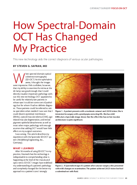 (PDF) How Spectral-Domain OCT Has Changed My Practice