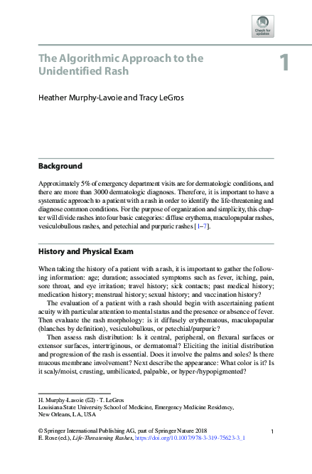 (PDF) The Algorithmic Approach to the Unidentified Rash