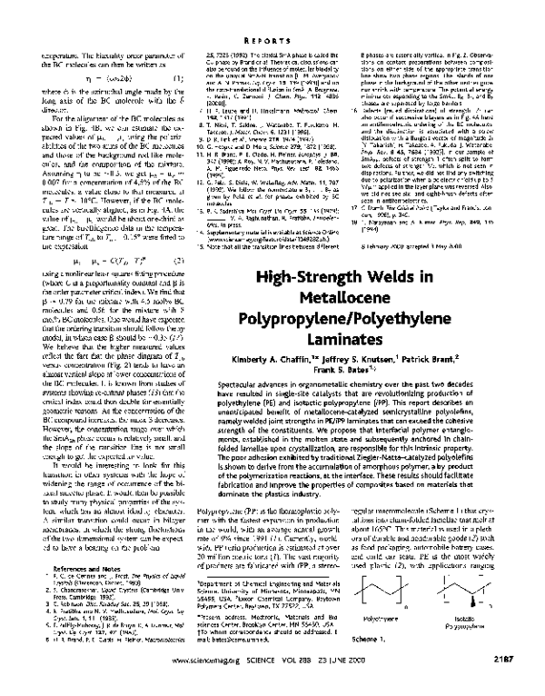 (PDF) High-strength welds in metallocene polypropylene/polyethylene ...