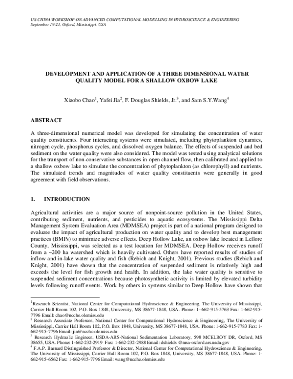 (PDF) US-CHINA WORKSHOP ON ADVANCED COMPUTATIONAL MODELLING IN ...