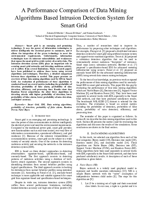 (PDF) A Performance Comparison of Data Mining Algorithms Based Intrusion Detection System for ...