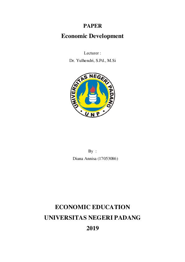 (PDF) Economic Development Paper
