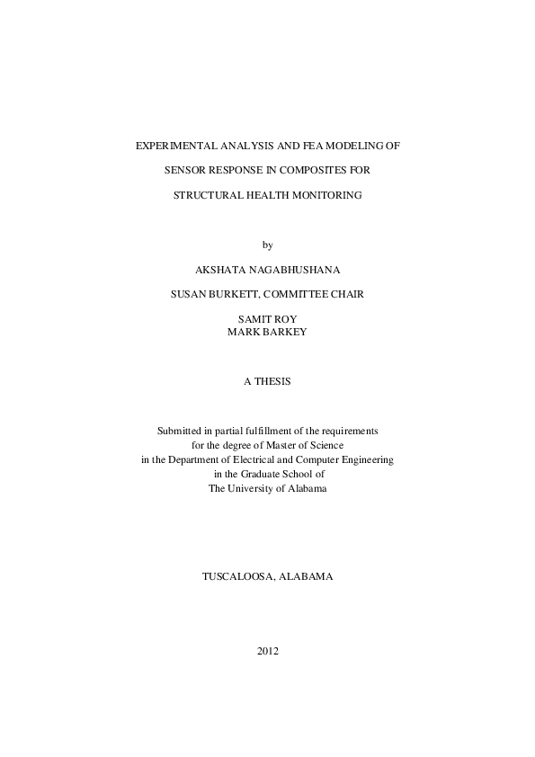 (PDF) EXPERIMENTAL ANALYSIS AND FEA MODELING OF SENSOR RESPONSE IN ...