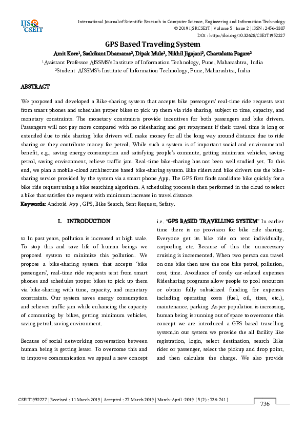 (PDF) GPS Based Traveling System