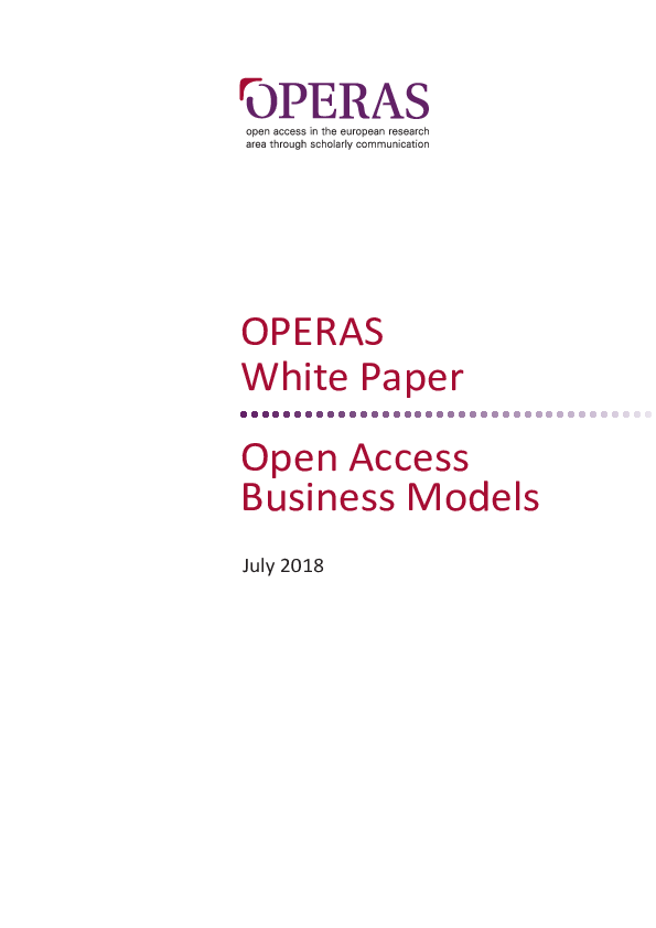 (PDF) Operas Open Access Business Models White Paper