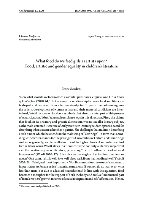 (PDF) What food do we feed girls as artist upon?