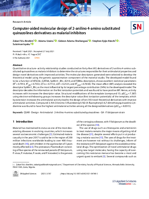 (PDF) Computer-aided molecular design of 2-anilino 4-amino substituted ...