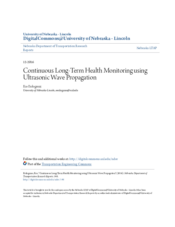 (PDF) Continuous Long-Term Health Monitoring using Ultrasonic Wave ...