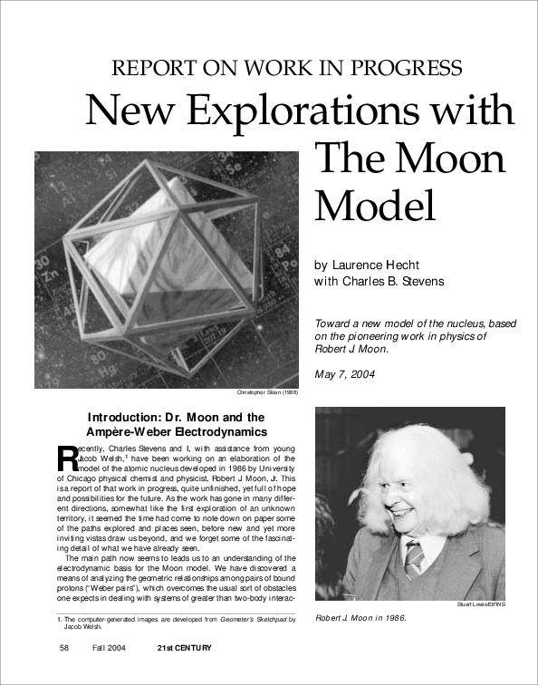 (PDF) New Explorations with The Moon Model by Laurence Hecht