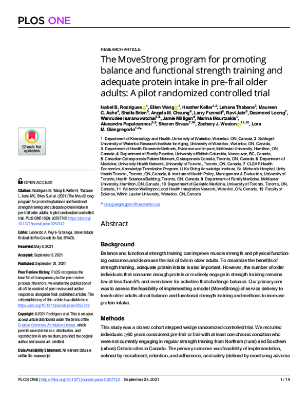 (PDF) The MoveStrong program for promoting balance and functional ...
