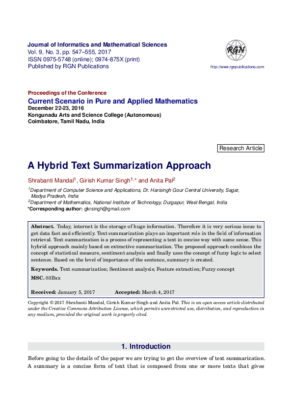 (PDF) Current Scenario in Pure and Applied Mathematics