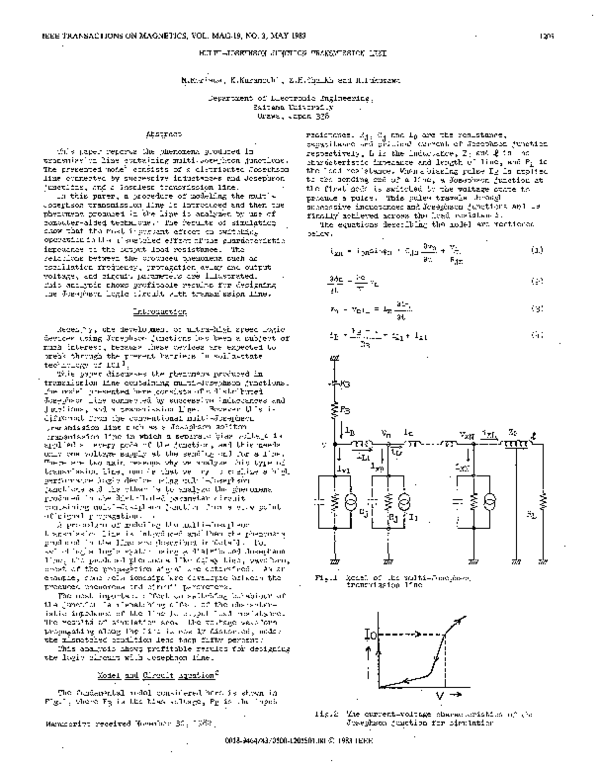 (PDF) Multi-Josephson junction transmission line