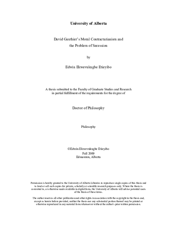(PDF) David Gauthier's Moral Contractarianism and the Problem of Secession