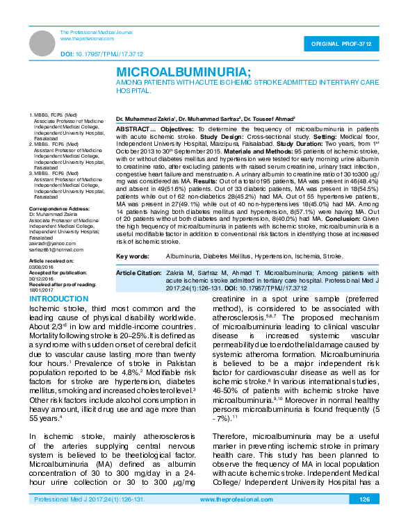 (PDF) Microalbuminuria