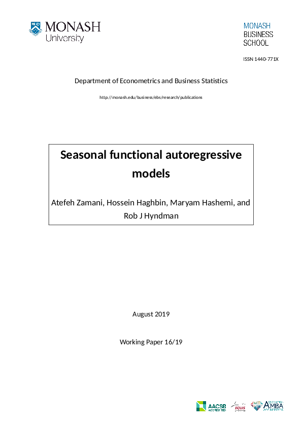 Pdf Seasonal Functional Autoregressive Models